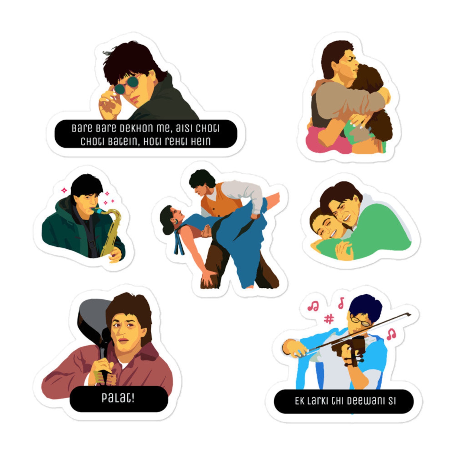 Bollywood Sticker Pack Shahrukh Khan Stickers Funny | Etsy