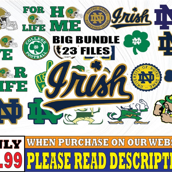 Notre Dame Logo - Etsy
