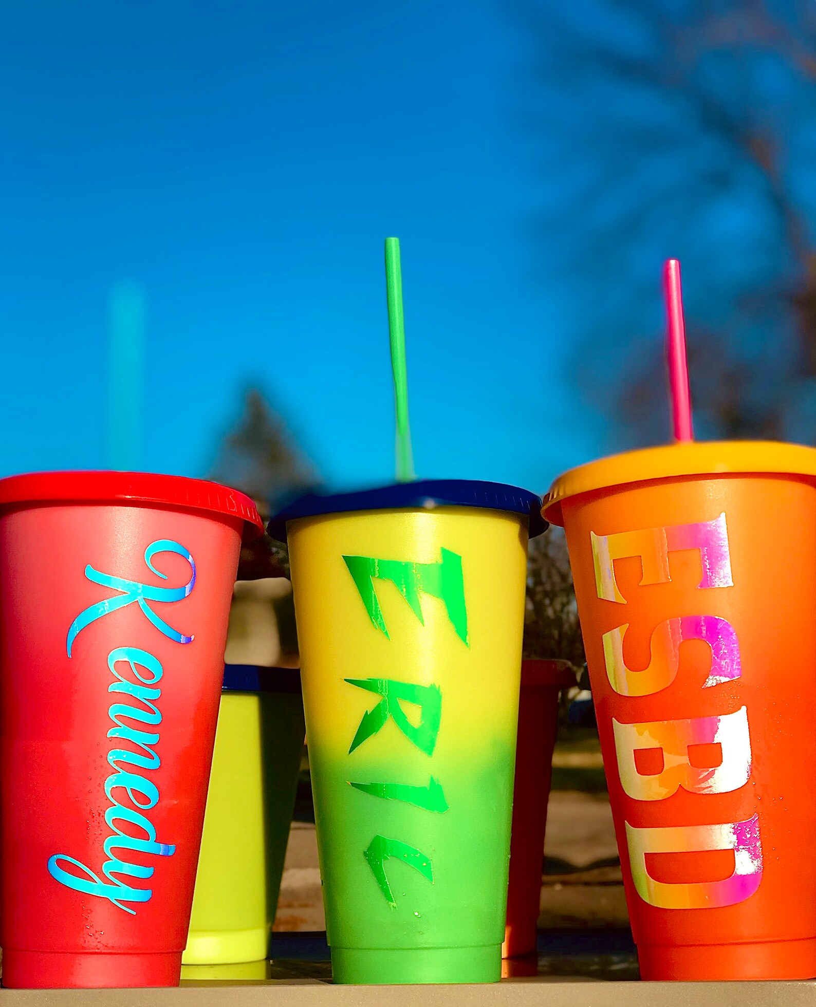 Color Changing Cup With Name or Saying Decal - Reusable Cup - Color ...