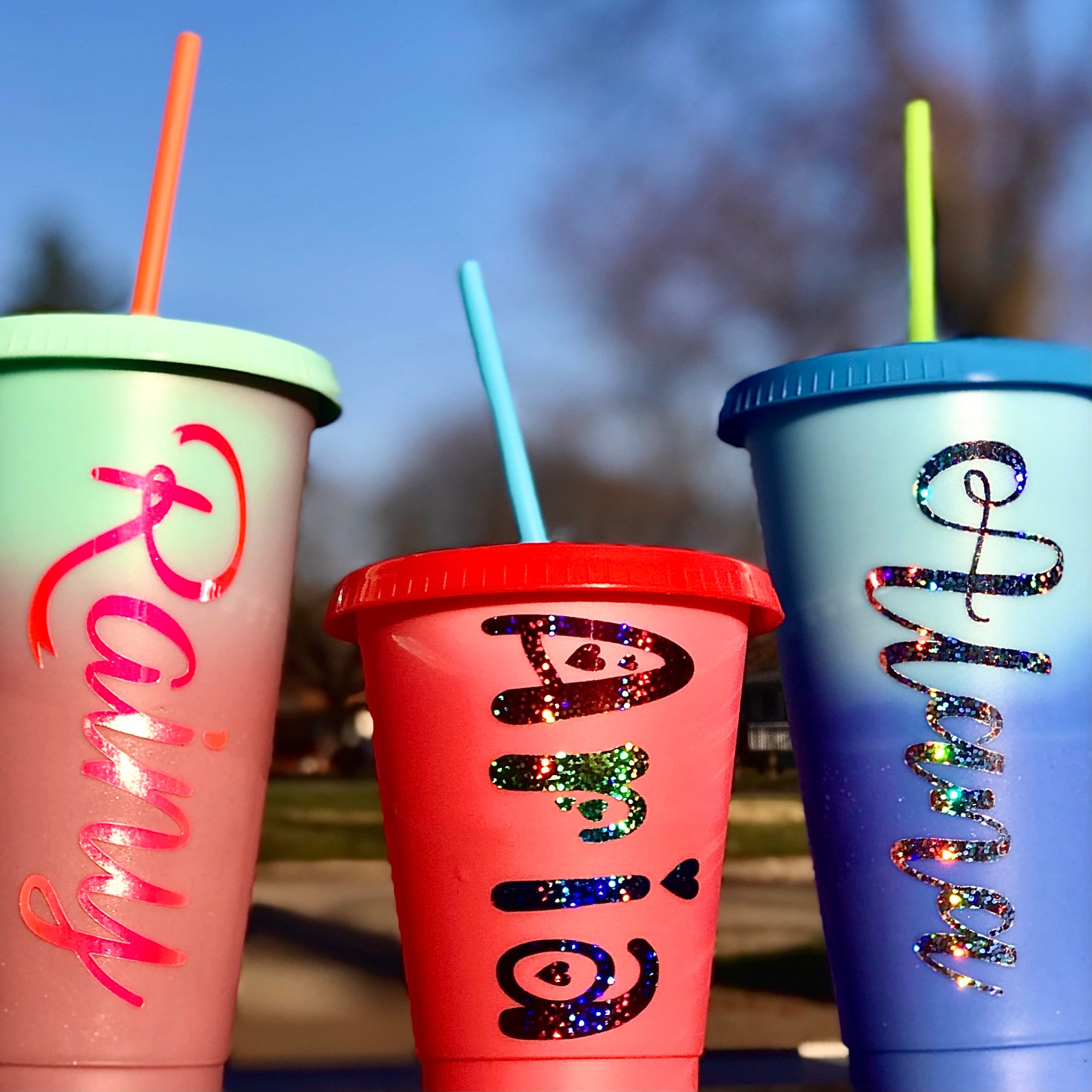 Color Changing Cup With Name or Saying Decal Reusable Cup - Etsy