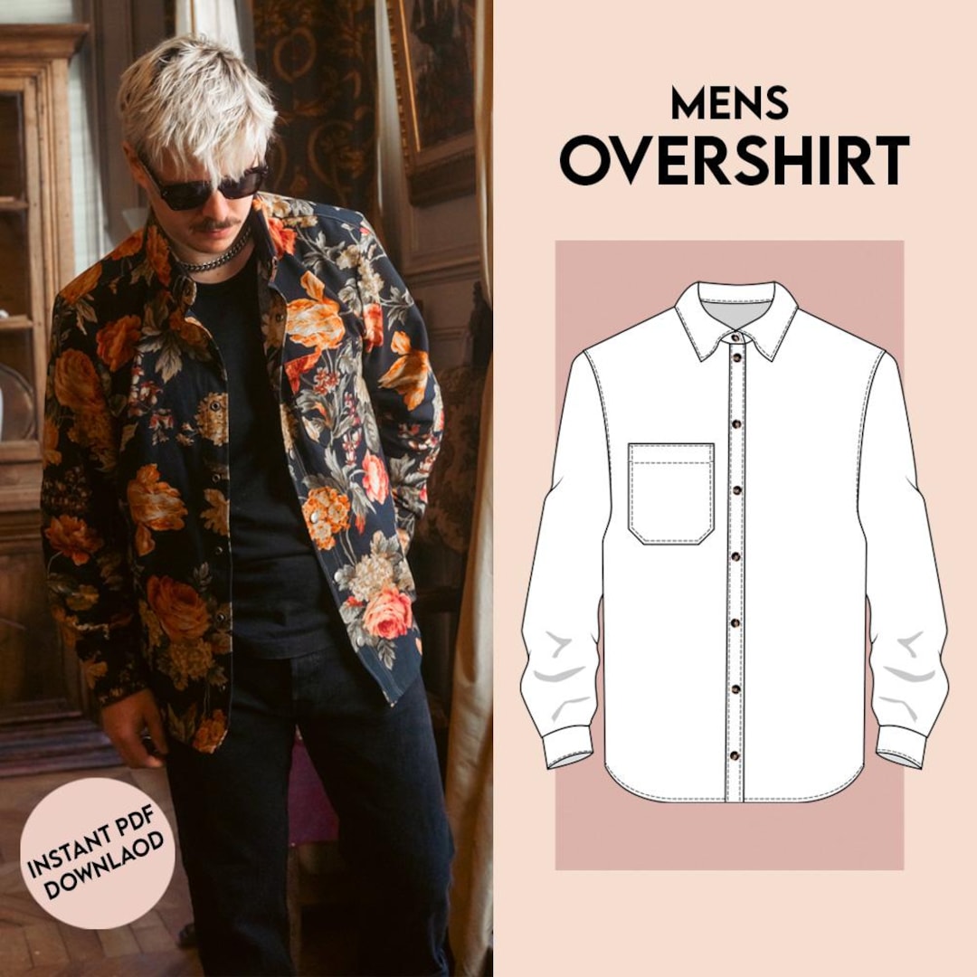 Mens Overshirt - Sewing Pattern - Instant Download PDF - Etsy