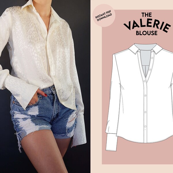 Button up Blouse - Etsy