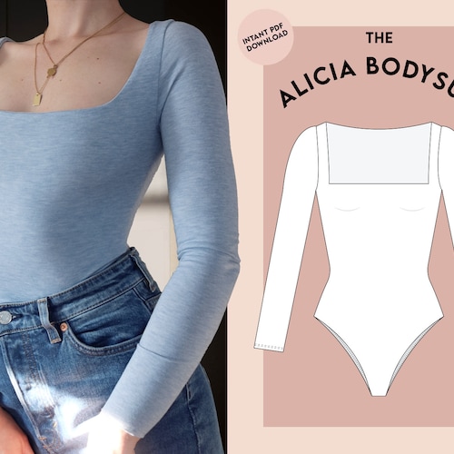 Square Neck Crop Top Sewing Pattern XS-XXXL Instant - Etsy