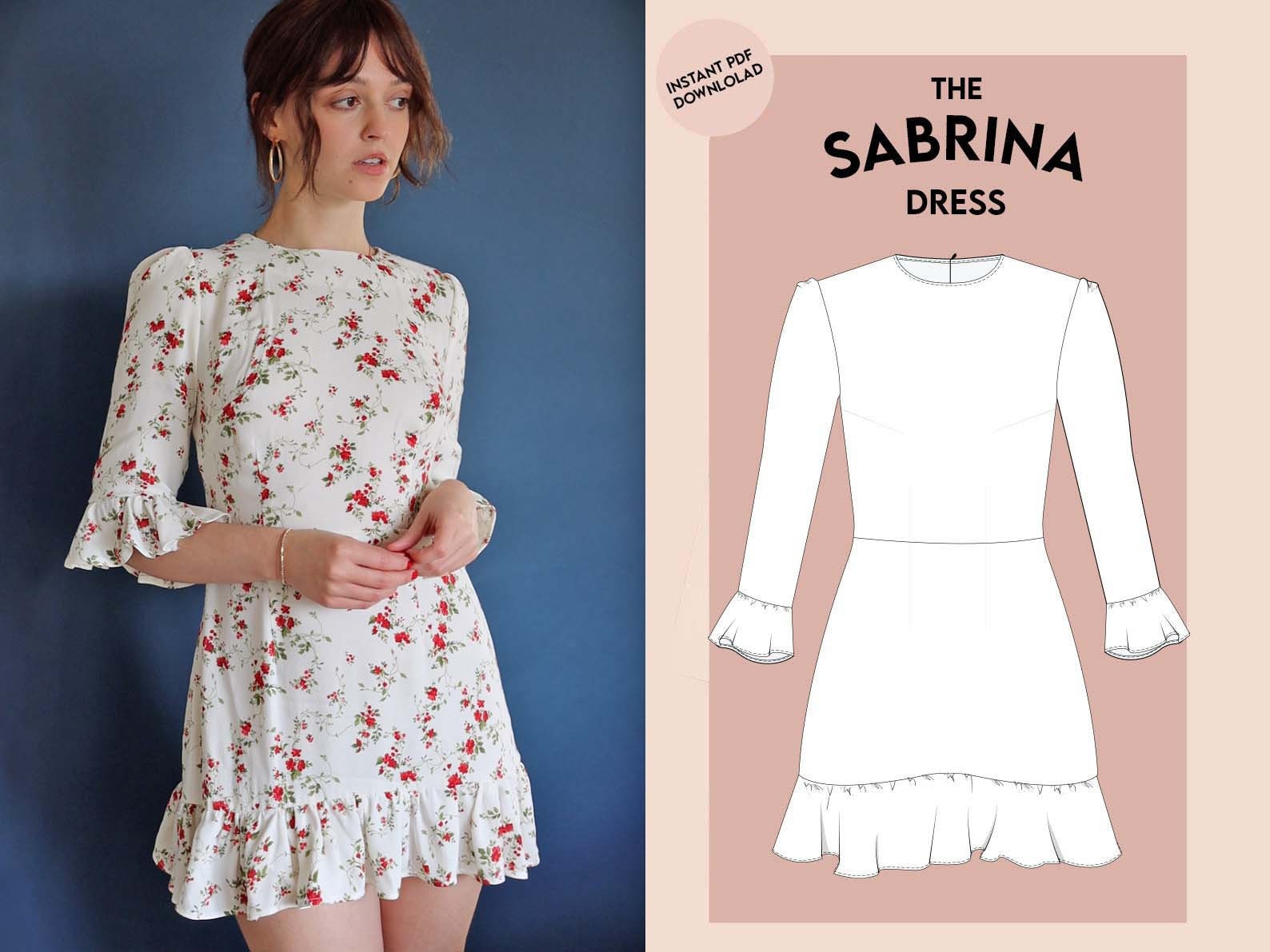 Mini Ruffle Dress Sewing Pattern Instant PDF Download - Etsy