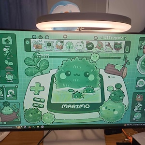 Windows/mac Marimo Minigame Desktop Wallpaper Organizer Set: Animated ...