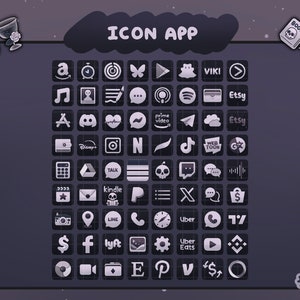 Gothic Woman App Icon Set: Kawaii Phone Theme and Widgets(ios/android ...