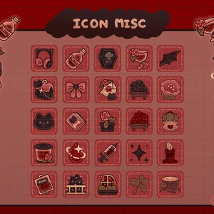 Bat Vampire App Icon Set: Kawaii Phone Theme and Widgets(ios/android ...