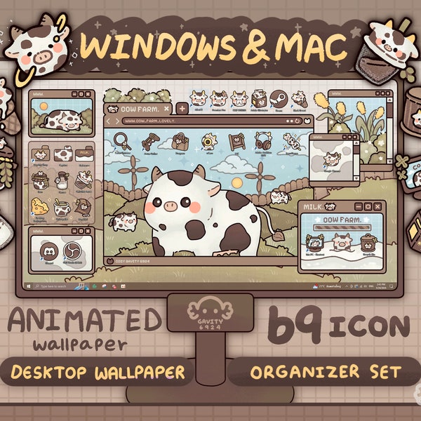 Cow Desktop Wallpaper - Etsy