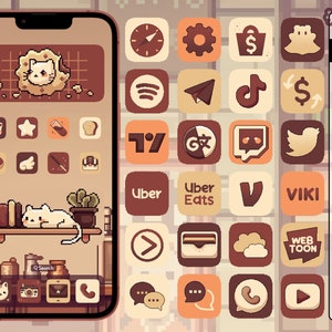 Lo-fi Pixel Cat Loaf App Icon Set | Ios App Icons, Cute Kawaii ...