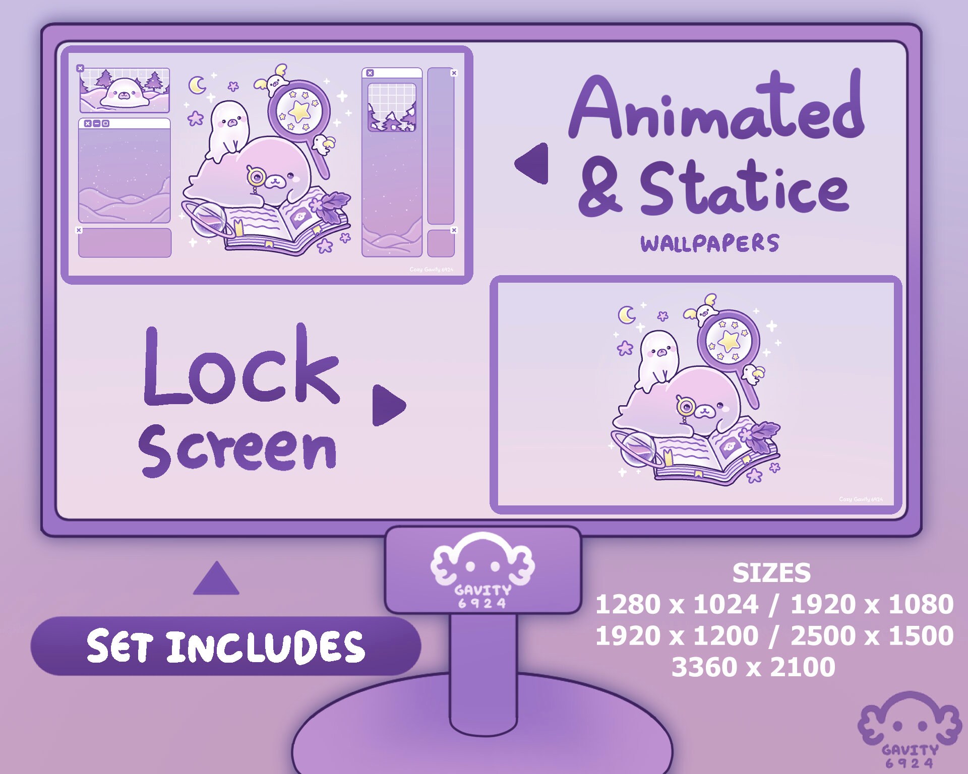 Windows and Mac Seal & Library Desktop Theme Background Wallpaper ...