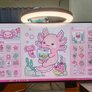 Windows/mac Axolotl Desktop Wallpaper Organizer Set: Animated Folder ...