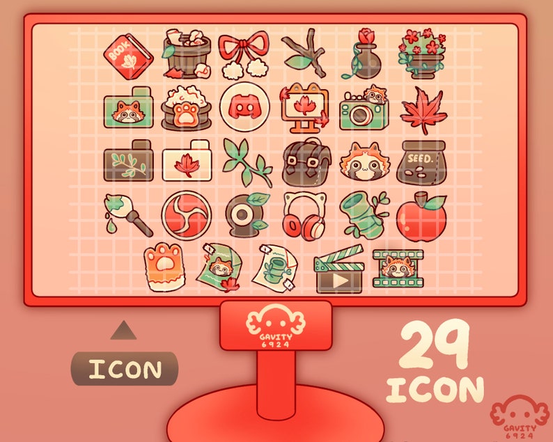 Windows and Mac Red Panda Desktop Theme Background Wallpaper Organizer ...