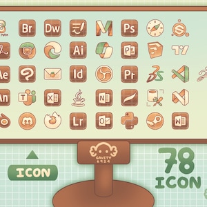 Windows/mac Capybara Onsen Desktop Wallpaper Organizer Set – Relaxing ...
