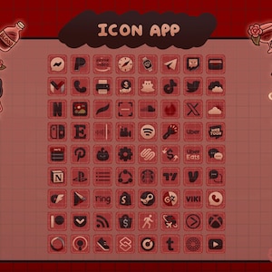 Bat Vampire App Icon Set: Kawaii Phone Theme and Widgets(ios/android ...