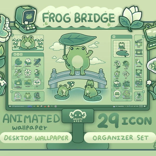 Cute Frog Wallpaper Desktop - Etsy