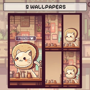 Lo-fi Pixel Cat Loaf App Icon Set | Ios App Icons, Cute Kawaii ...