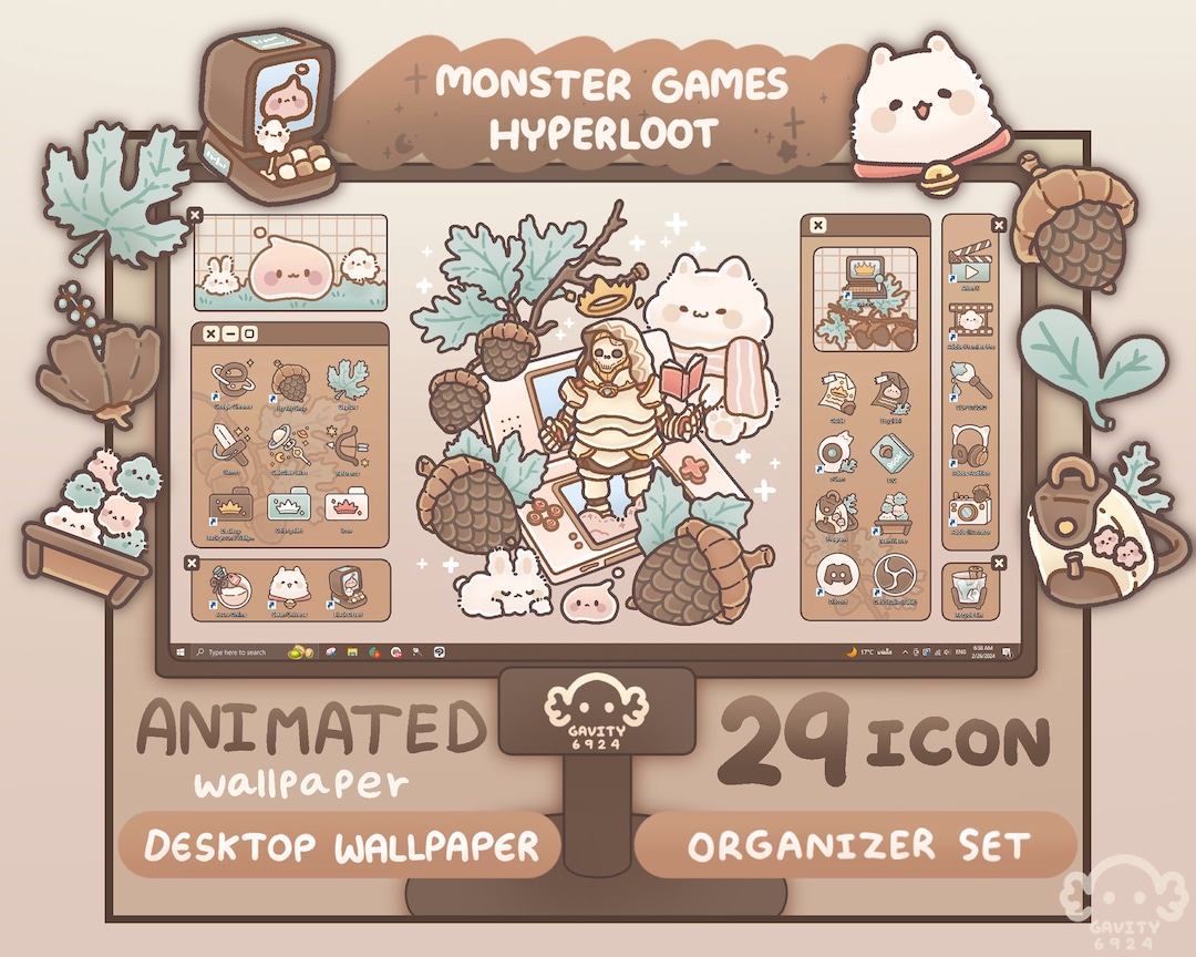 Windows/mac Monster Games Computer Desktop Theme Background Wallpaper ...