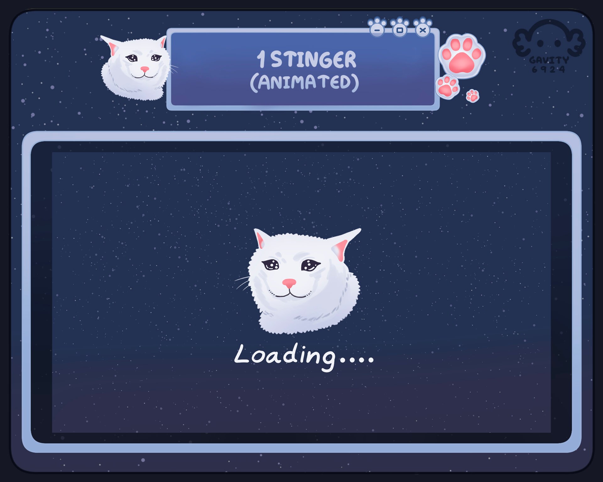 Cat Meme Stream/ Animated Stream Overlay Pack / Chatting / Vtuber ...