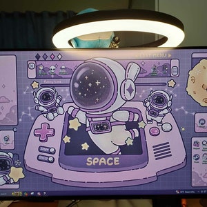 Super Ultrawide Desktop Wallpaper | Purple Galaxy Astronaut Desktop ...