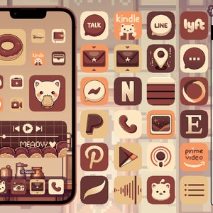 Lo-fi Pixel Cat Loaf App Icon Set | Ios App Icons, Cute Kawaii ...
