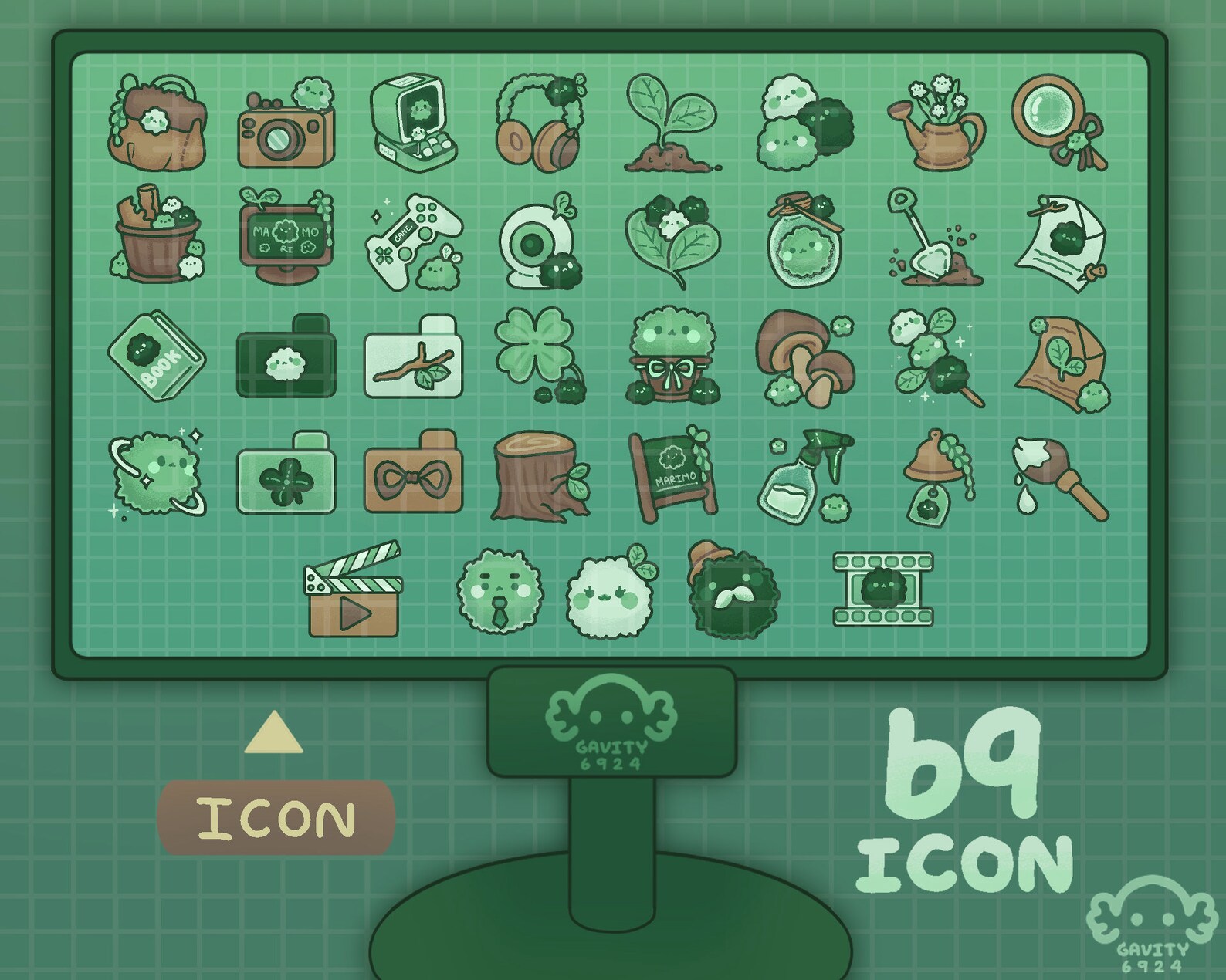 Marimo Minigame Ultrawide Desktop Wallpaper Organizer Set: Animated ...
