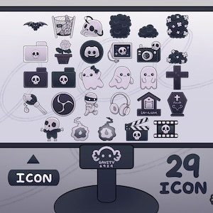 Windows/mac Skull Gothic Desktop Wallpaper Organizer Set: Animated ...