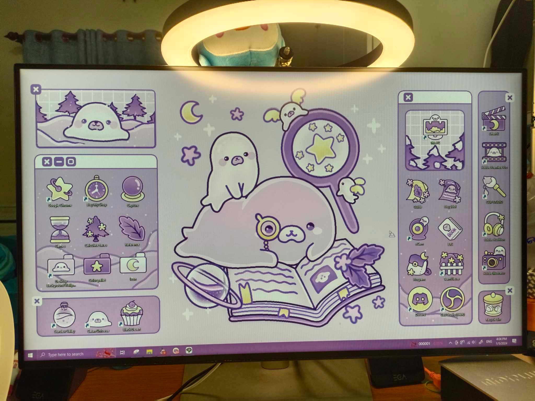 Windows and Mac Seal & Library Desktop Theme Background Wallpaper ...