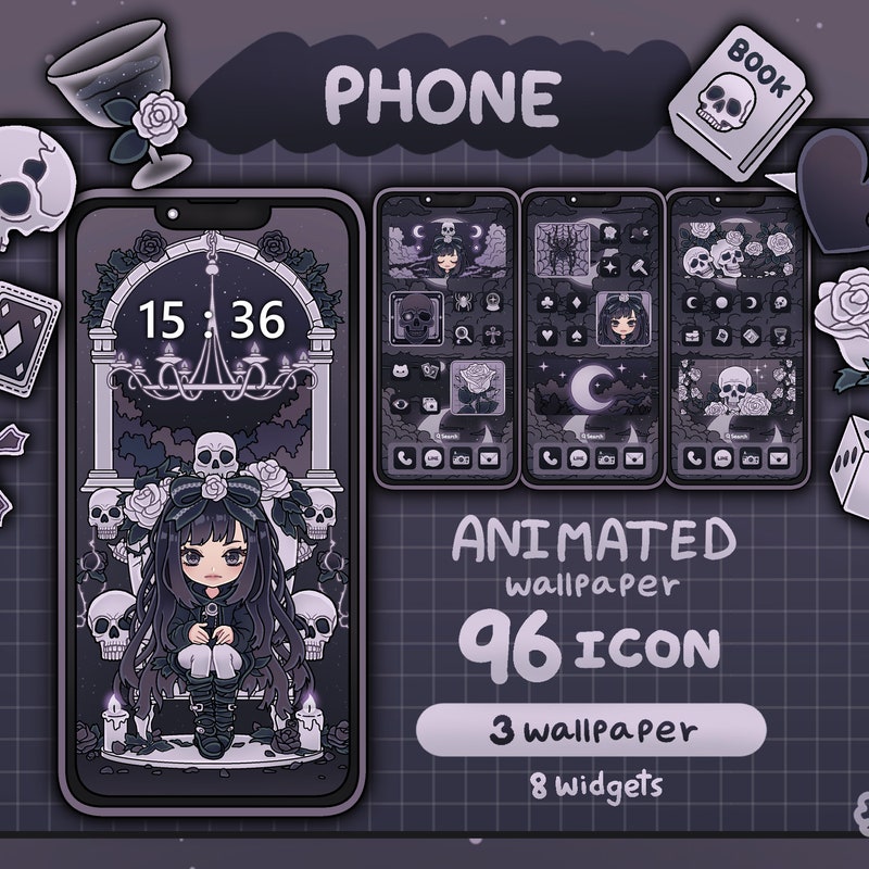 Gothic Phone Icon Theme - Etsy