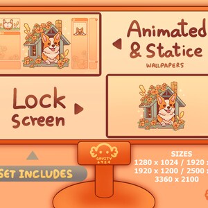 Desktop Theme Background Windows and Mac Corgi House Wallpaper ...