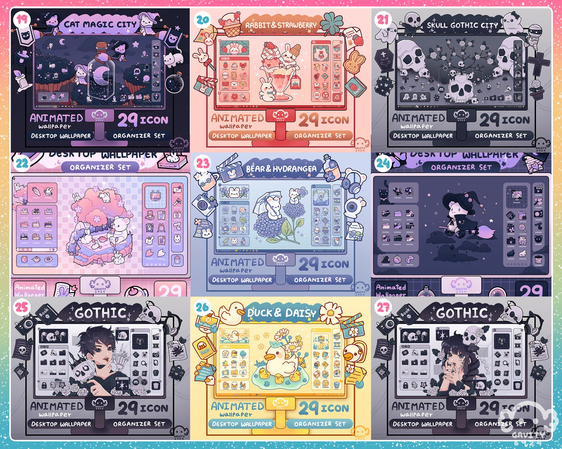 Windows and Mac 28 Bundle Desktop Theme Background Wallpaper Organizer ...