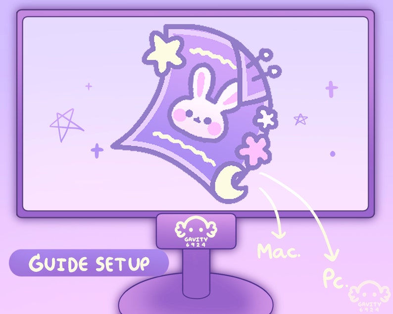 Windows/mac Bunny Moon Computer Desktop Theme Background Wallpaper ...