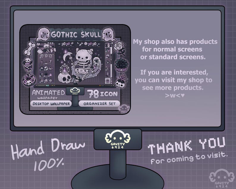 Gothic Skeleton Witch Ultrawide Desktop Wallpaper Organizer Set ...