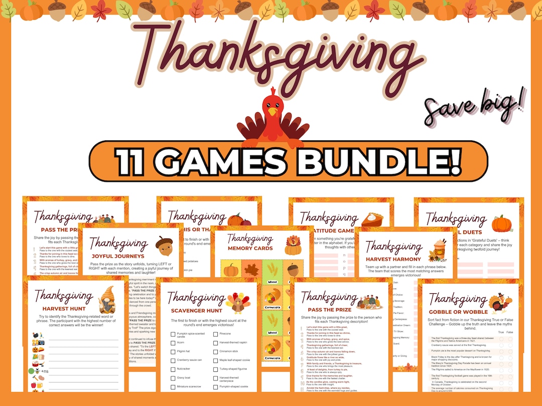 Thanksgiving Games | Thanksgiving Party Games | Thanksgiving Games for ...
