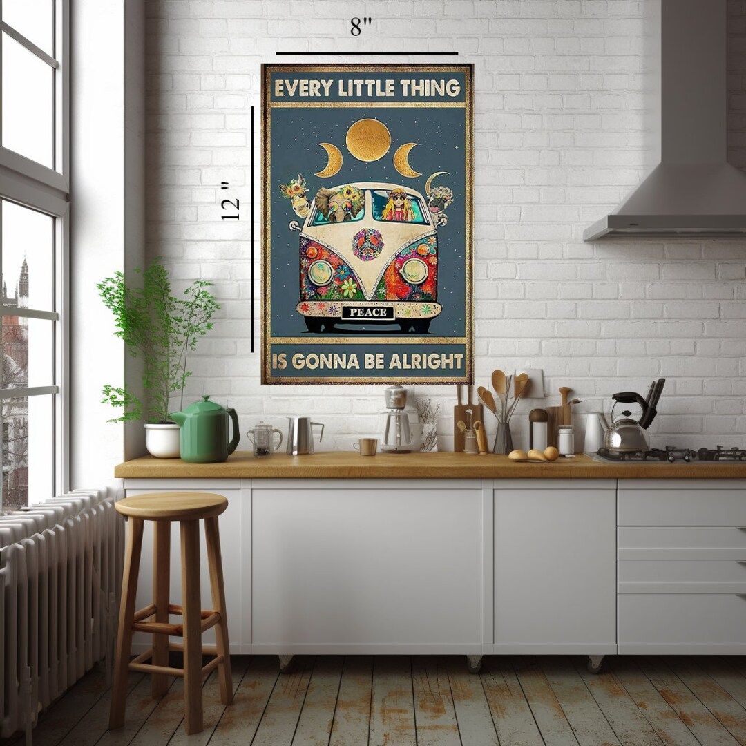 Retro Cat Tin Sign: "every Little Thing", Funny Home Decor (8x12) - Etsy