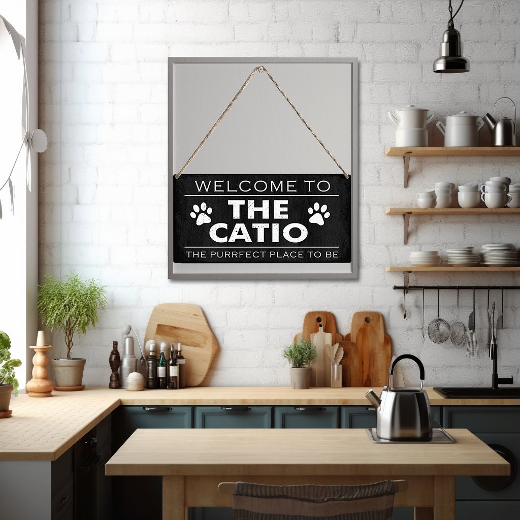 Welcome to the Catio the Purrfect Place to Be Wood Sign / Home Wall Art ...