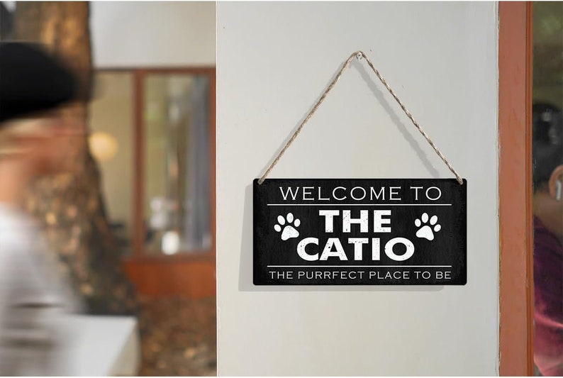 Welcome to the Catio the Purrfect Place to Be Wood Sign / Home Wall Art ...
