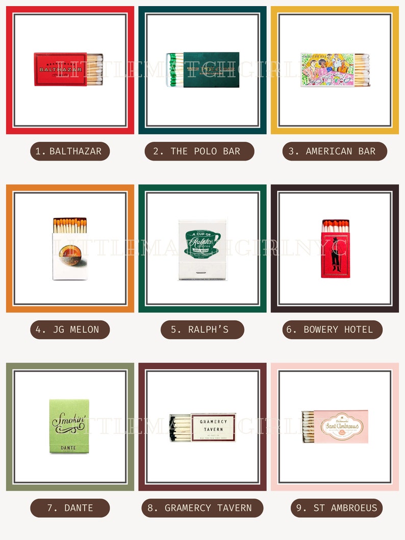 Single NYC Matchbook Print NYC Wall Art - Etsy