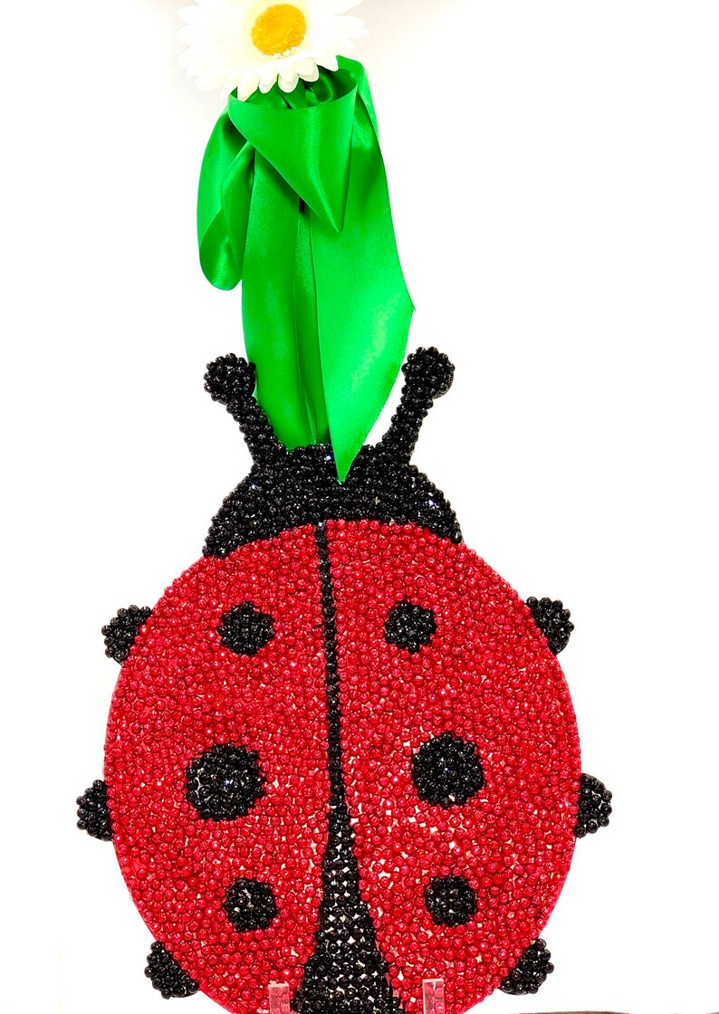 Mardi Gras Bead Art Lady Bug - Etsy