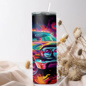 64 Chevy Impala 20 Oz Skinny Tumbler Wraps, 4 X Sublimation Designs ...