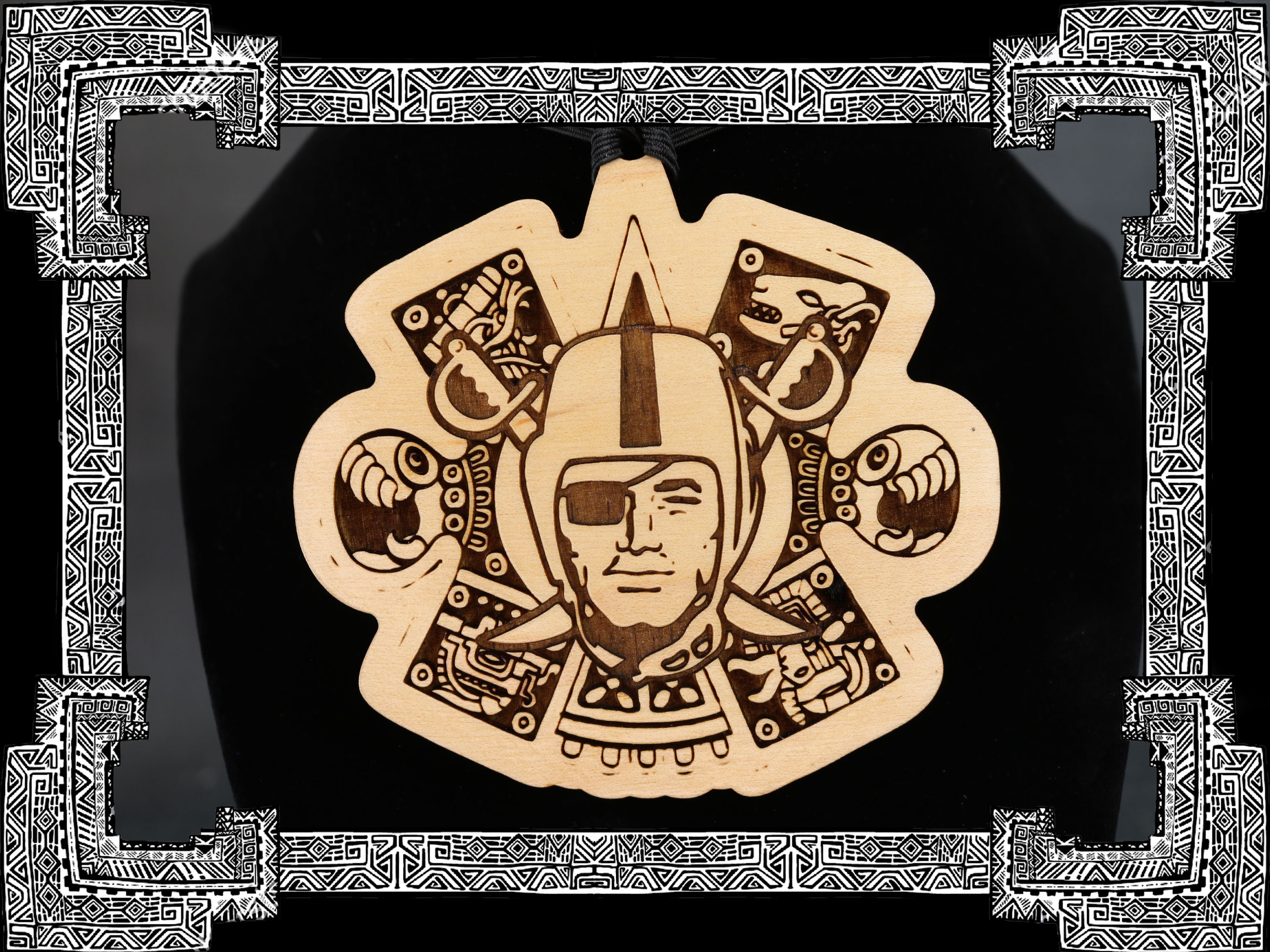 Raiders Wood Engraved Rearview Mirror Car Charm NFL Art Las | Etsy