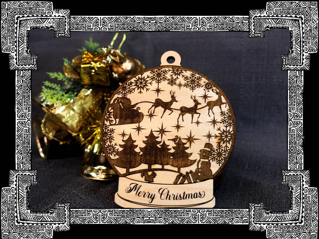 Personalized Christmas Scene Snow Globe Ornament - Etsy