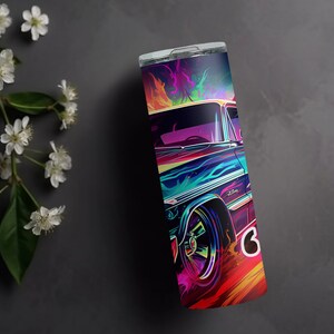 64 Chevy Impala 20 Oz Skinny Tumbler Wraps, 4 X Sublimation Designs ...