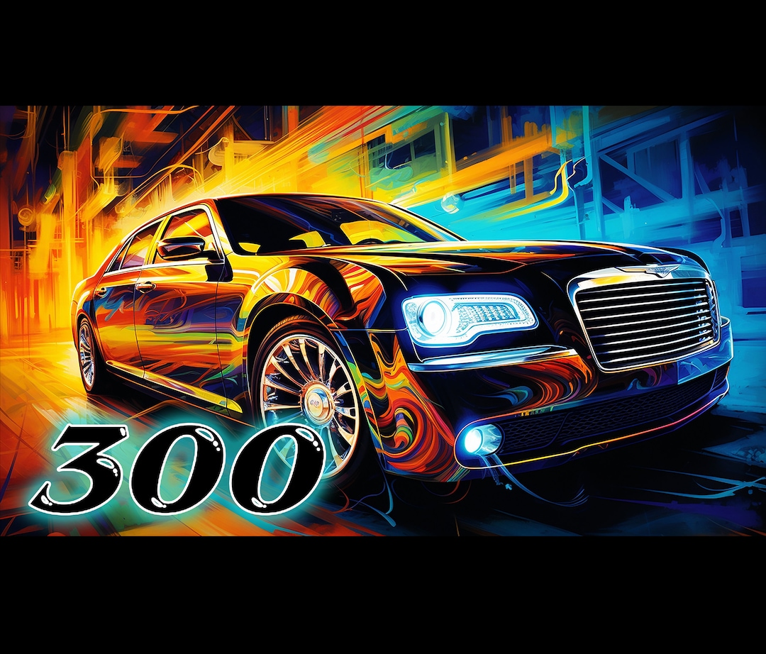 05 Chrysler 300 20 Oz Skinny Tumbler Wraps_grp2, 4 X Sublimation ...