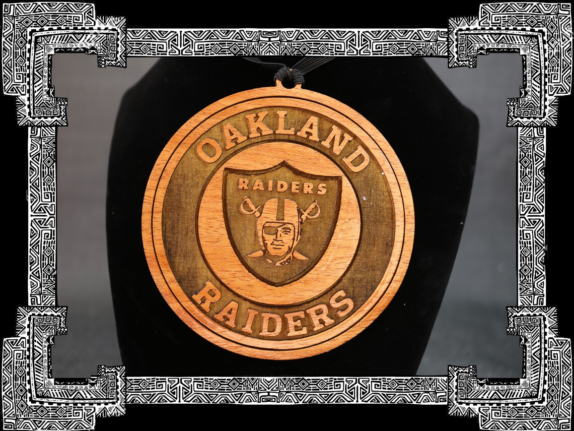 Raiders Wood Engraved Rearview Mirror Car Charm NFL Art Las | Etsy