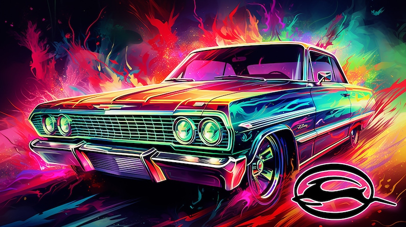 64 Chevy Impala Tumbler Wrap: Sublimation Designs (digital Download) - Etsy