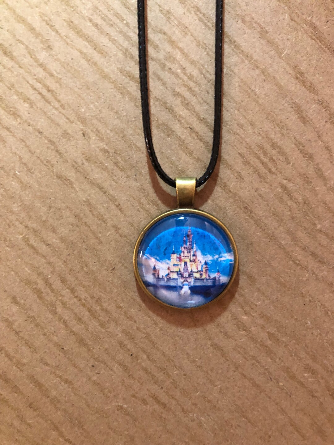 Disney Castle Pendant Necklace - Etsy