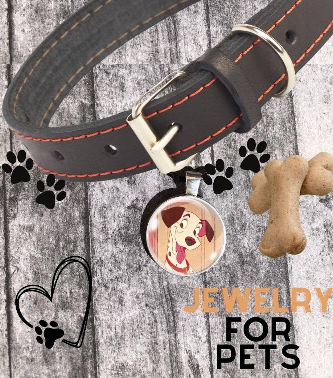 101 Dalmatians Pet Tag, Pet Jewelry, Pongo From 101 Dalmatians, Perdita ...
