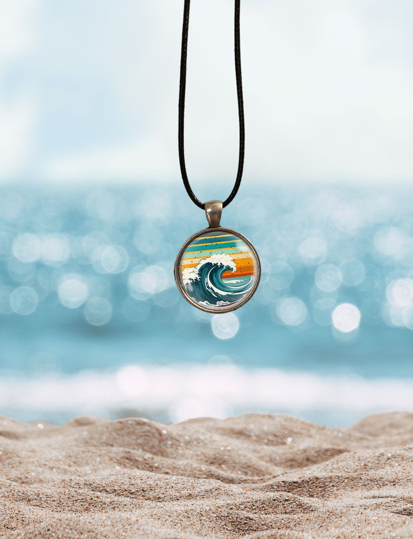 Ocean Inspired Necklace, Beach Jewelry, Ocean Jewelry, Wave Necklace - Etsy