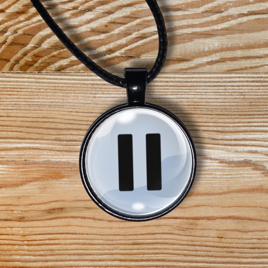 Symbol Necklace, Pause Necklace, Peace Inspired Jewelry - Etsy