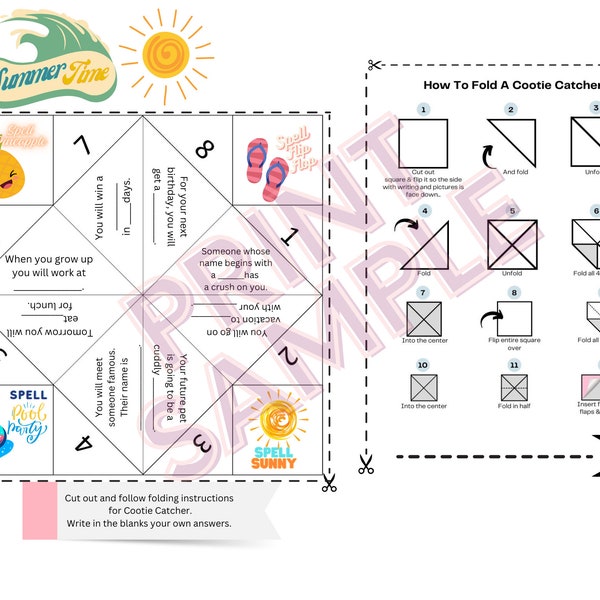 Cootie Catcher - Etsy